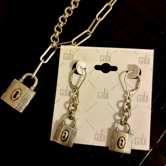 CAbi | Jewelry | Cabi Lockit Necklace And Earring Set From 223 | Poshmark